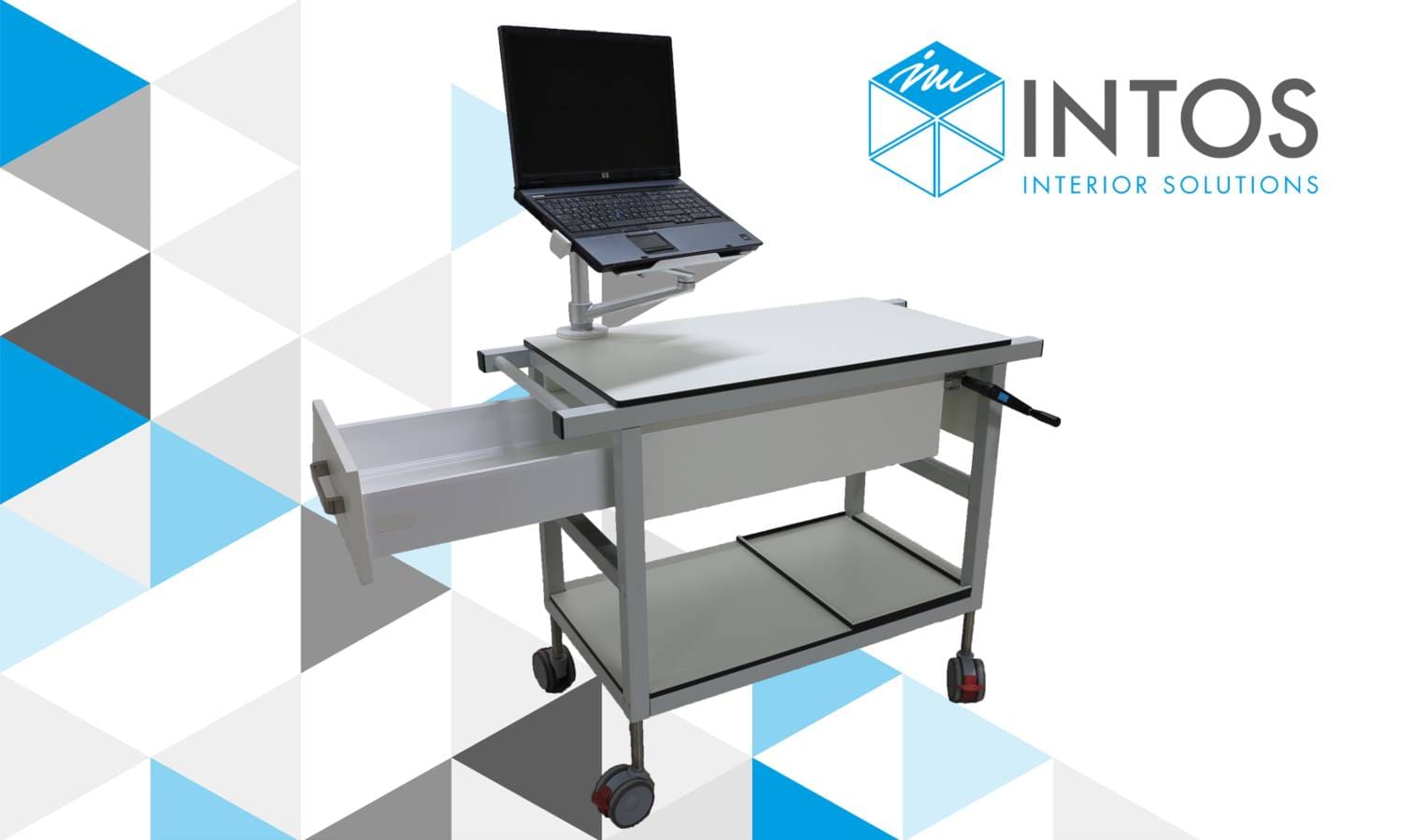 Ergonomische labtafel op draaiwielen - Labinsights